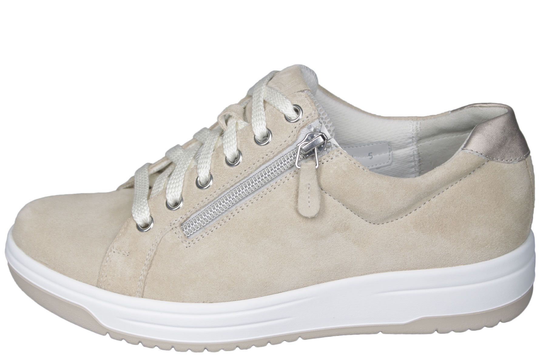Durea 6291.0935 Wijdte H Taupe Sneaker | Wijdeman Dames Comfortschoenen